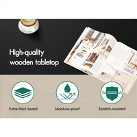 ALFORDSON Coffee Table Storage Tables 2 Drawers Shelf Black